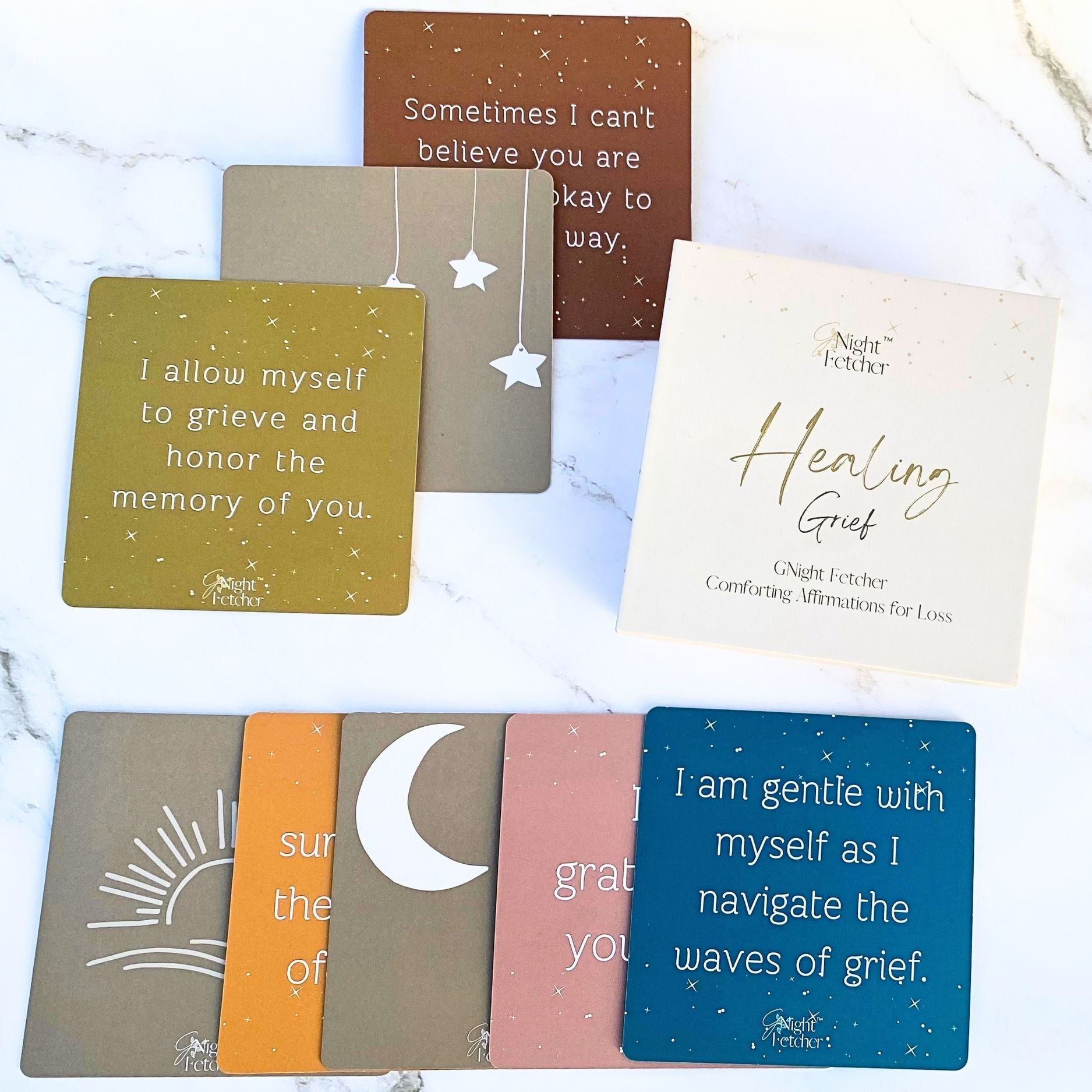 Grief Affirmation Cards for Loss of Loved Ones - 51 unique Sympathy Me